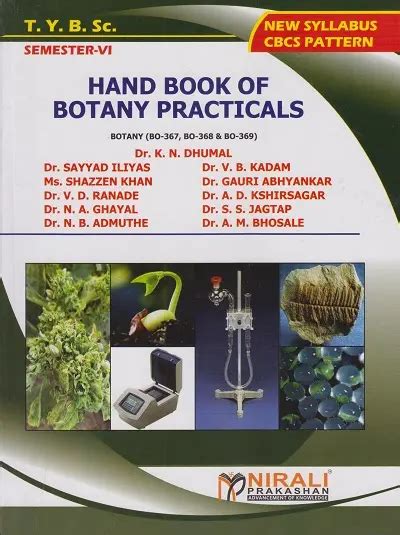 Nirali Prakashan Hand Book Of Botany Practicals Botany Bo 367 Bo 368 And Bo 369 Third Year