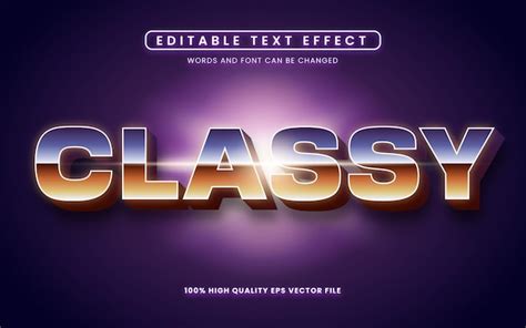 Premium Vector Classy Editable Text Retro Style