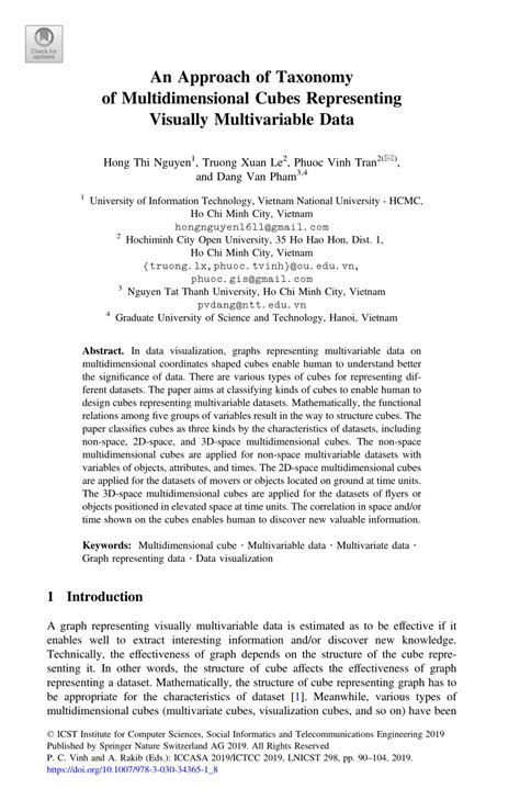 Pdf An Approach Of Taxonomy Of Multidimensional Cubes Representing