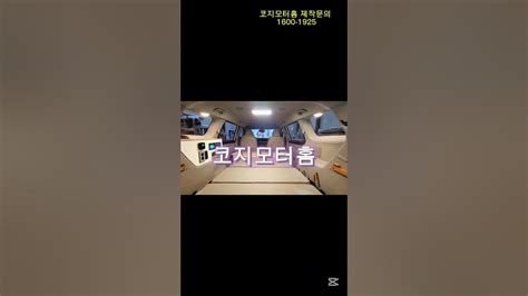 일석삼조 차박패키지 개소세도 없음 카니발 스타리아 스타렉스 차박 캠핑 캠핑카 구조변경 코지모터홈 Youtube