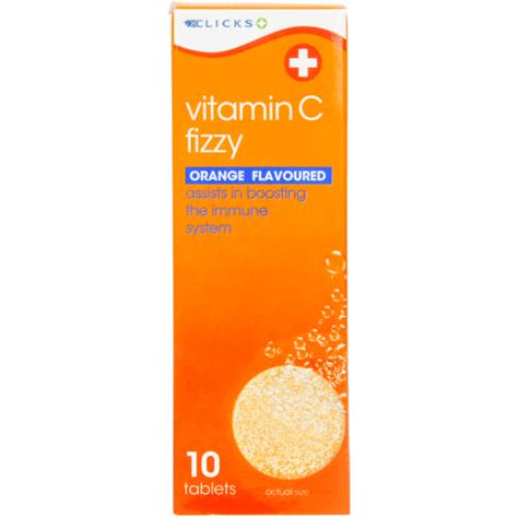 Clicks Vitamin C Fizzy Orange 10 Effervescent Tablets Clicks