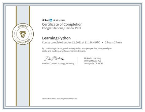 completed a python programming course harshal patil posted on the