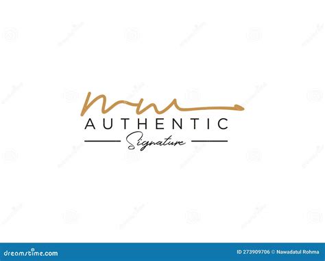 Letter Mw Signature Logo Template Vector Stock Vector Illustration Of