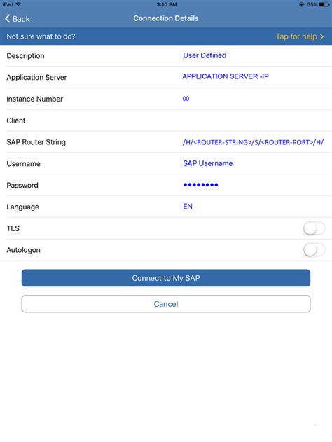 Liquid Ui Configuration To Connect To Sap Application Server