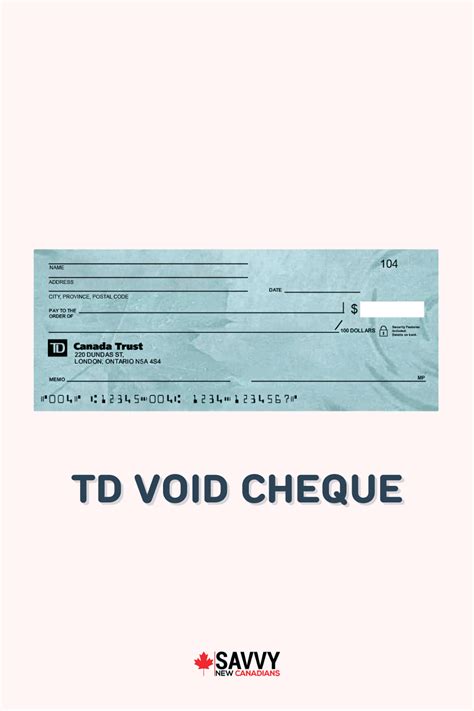 Void Cheque Cibc