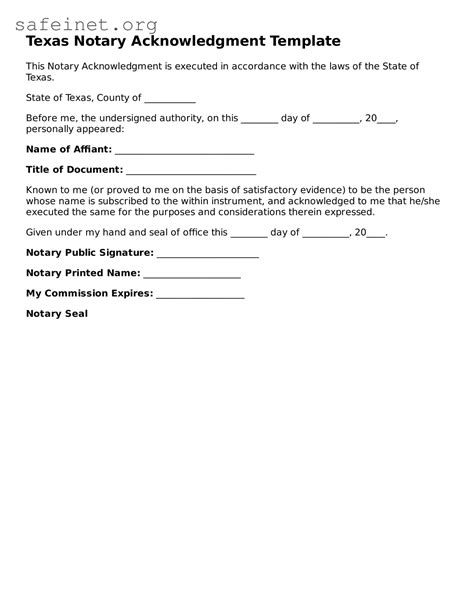 Texas Notary Seal Template