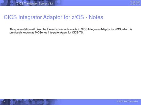 Ppt Cics Integrator Adapter For Zos Powerpoint Presentation Free Download Id3289197
