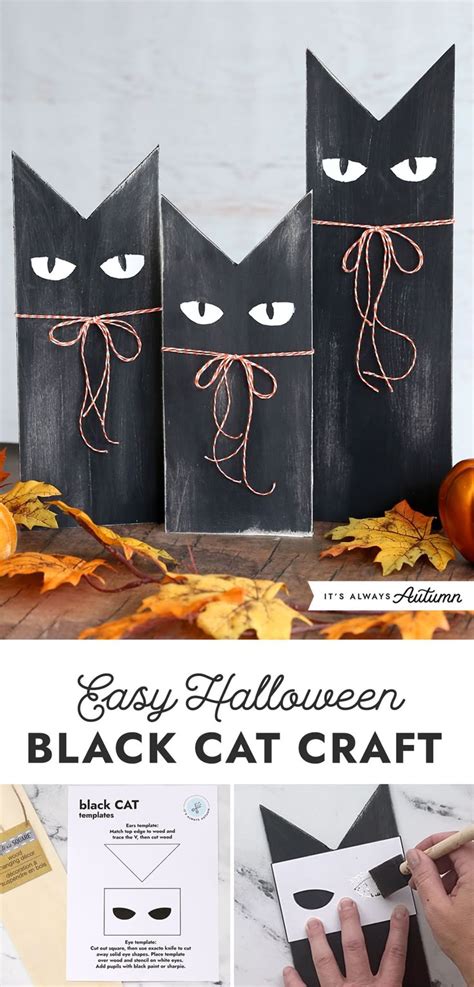 Halloween Black Cat Craft Halloween Cat Crafts Halloween Crafts To