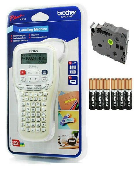 Brother P Touch Handheld Thermal Label Printer PT H101C System Tape Batteries 4977766737562