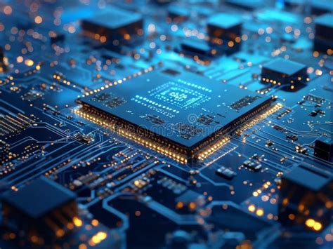 3d Illustration Of Electronic Circuit Board Stock Illustration Illustration Of Board