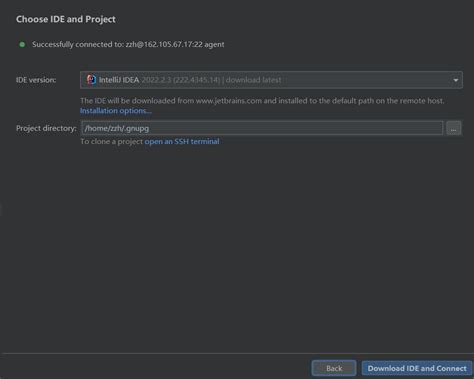 stuck when using remote development ides support intellij platform