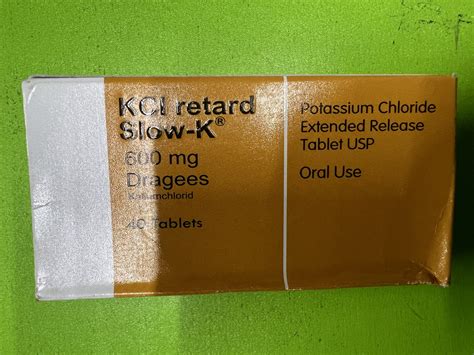 Slow K Kclpotassium Chloride Extended Release Tablet 600mg Walls