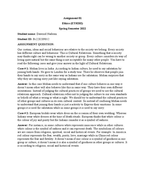 Assignment 01 Eth202 Pdf