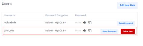 How To Manage Users For Vultr Managed Databases For Mysql Vultr Docs