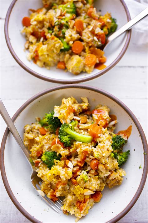 Vegan Egg Fried Rice With Veggies