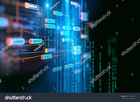 Block Chain Network Programming Concept On Stock Illustration 615124073 Shutterstock