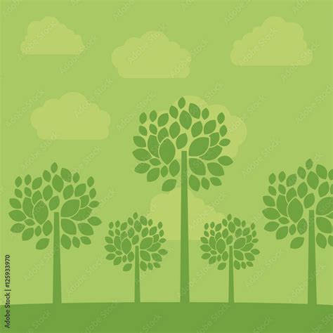 Tree With Leaves Icon Plant Nature Environment Spring And Garden Theme