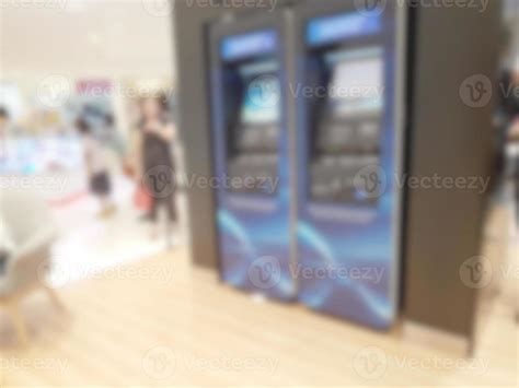 Automatic Teller Machine Blur Background Of Illustrationabstract