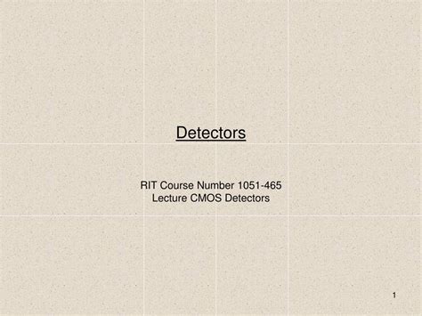 PPT Detectors PowerPoint Presentation Free Download ID 777038