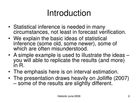 PPT Confidence Intervals And Hypothesis Tests Statistical Inference PowerPoint Presentation
