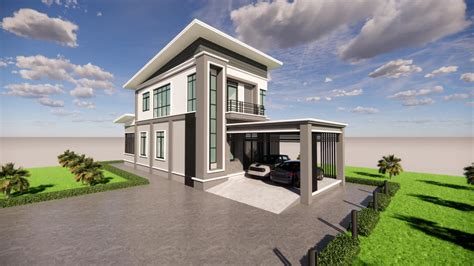 ເຮືອນໂມເດິນ 2 ຊັ້ນ Phetamphone Construction