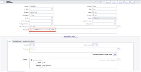 incident created using alert from splunk and the splunk add on for