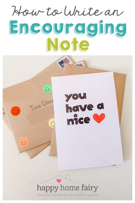 How To Write An Encouraging Note Happy Home Fairy
