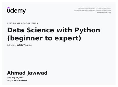 Ahmad Jawwad On Linkedin This Certificate Verifies That Ahmad Jawwad Successfully Completed The