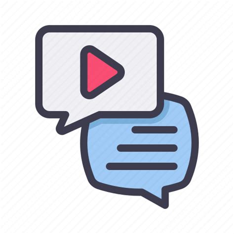 Chat Communication Message Talk Bubble Video Icon Download On Iconfinder