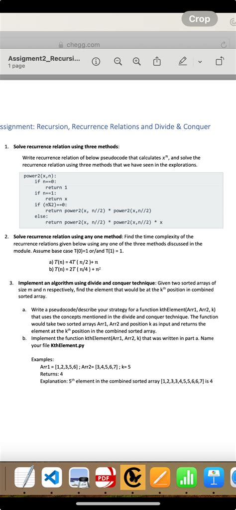 Solved Homework 2 Recursion Recurrence Relations And