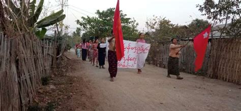 နောက်ပြန်မလှည့်ကြေး ဒီတော်လှန်ရေး လူထုသပိတ် စစ်ကြောင်းက စစ်အာဏာရှင် ခ