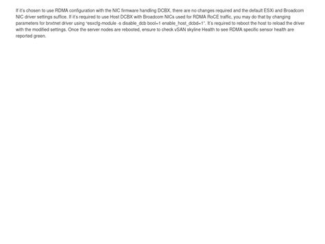 Esxi Driver Parameters End To End Vsan Deployment With Rdma Dell Technologies Info Hub
