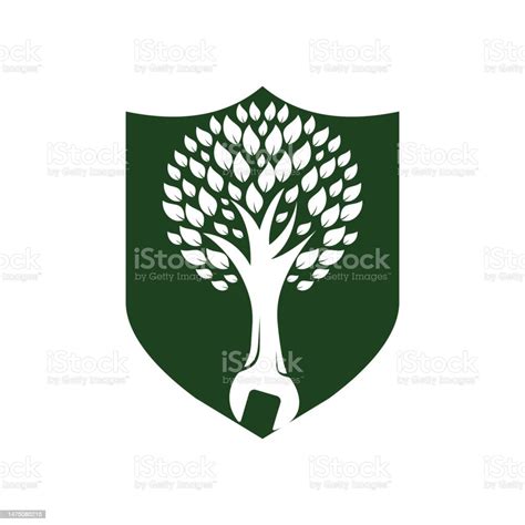 렌치 트리 벡터 로고 디자인 서식 파일입니다 정비공 로고 디자인 개념 벡터 건강한 생활방식에 대한 스톡 벡터 아트 및 기타