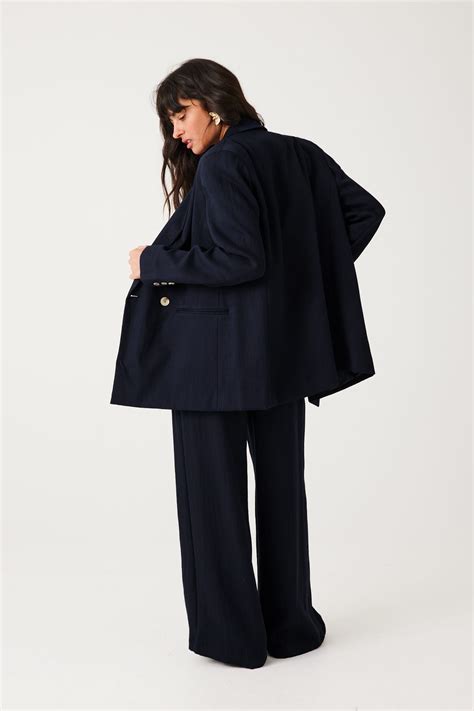 Eco Design Tailored Jacket Navy Blue