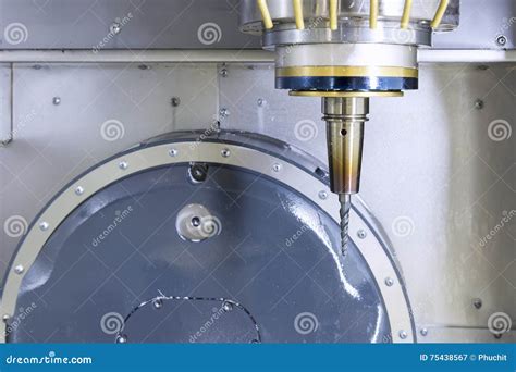 The Spindle Of CNC Machine With The Taper Cutter Stock Image Image Of Plant Metalwork