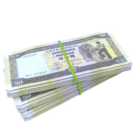 50 Macanese Pataca Stack 50 Macanese Pataca Stack Pile Macanese