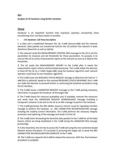 5 Task 3 A Analysis Of Lte Handover Using Netsim Simulator 05 09 2024 Pdf Data