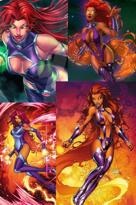 Starfire Dc Comics Art Teen Titans Starfire Comics Girls