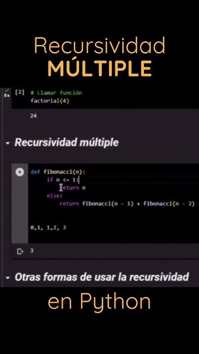 Recursividad MÚltiple En Python Aprenderpython Programacion Python Youtube