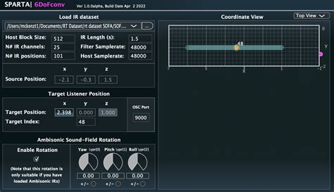 the graphical user interface of the 6dofconv vst plugin download