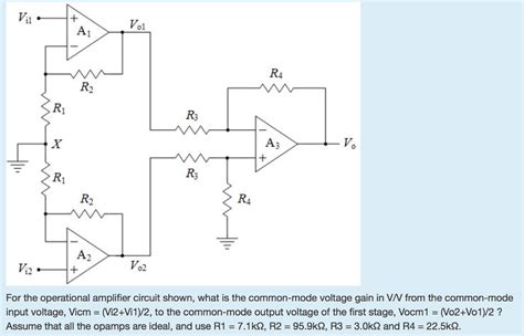 Solved For The Operational Amplifier Circuit Shown What