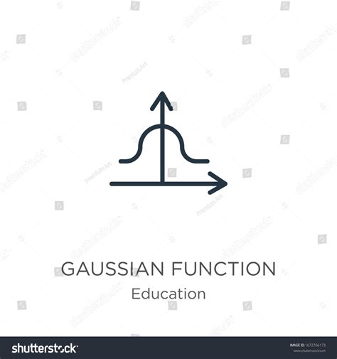 Gaussian Function Icon Vector Trendy Flat Stock Vector Royalty Free 1672766173