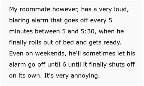Woman Maliciously Gets Up And Starts Her Day After Roommates First 5am