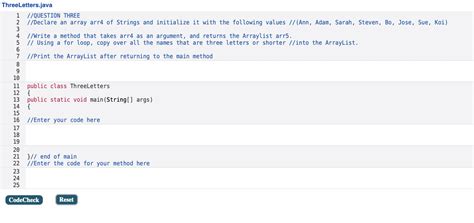 Solved Threelettersjava 1 Question Three Declare An