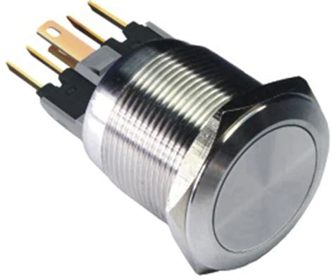 Mm Waterproof Metal Push Button Stainless Steel Push Button Switch NO Flat Round Momentary