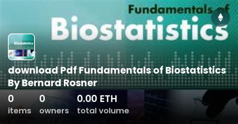 Download Pdf Fundamentals Of Biostatistics By Bernard Rosner Collection OpenSea