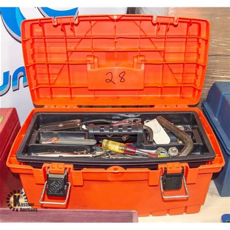Orange Tool Box W Assorted Tools