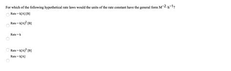 Solved Use The Data Of Initial Rate Method Below To