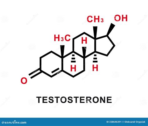 Testosterone Chemical Formula Testosterone 3d Realistic Chemical Molecular Structure Vector