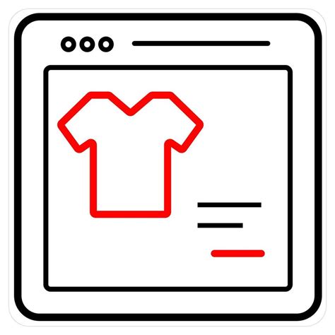 Fashion Store Concept In Red Line Color 65286757 Vector Art At Vecteezy